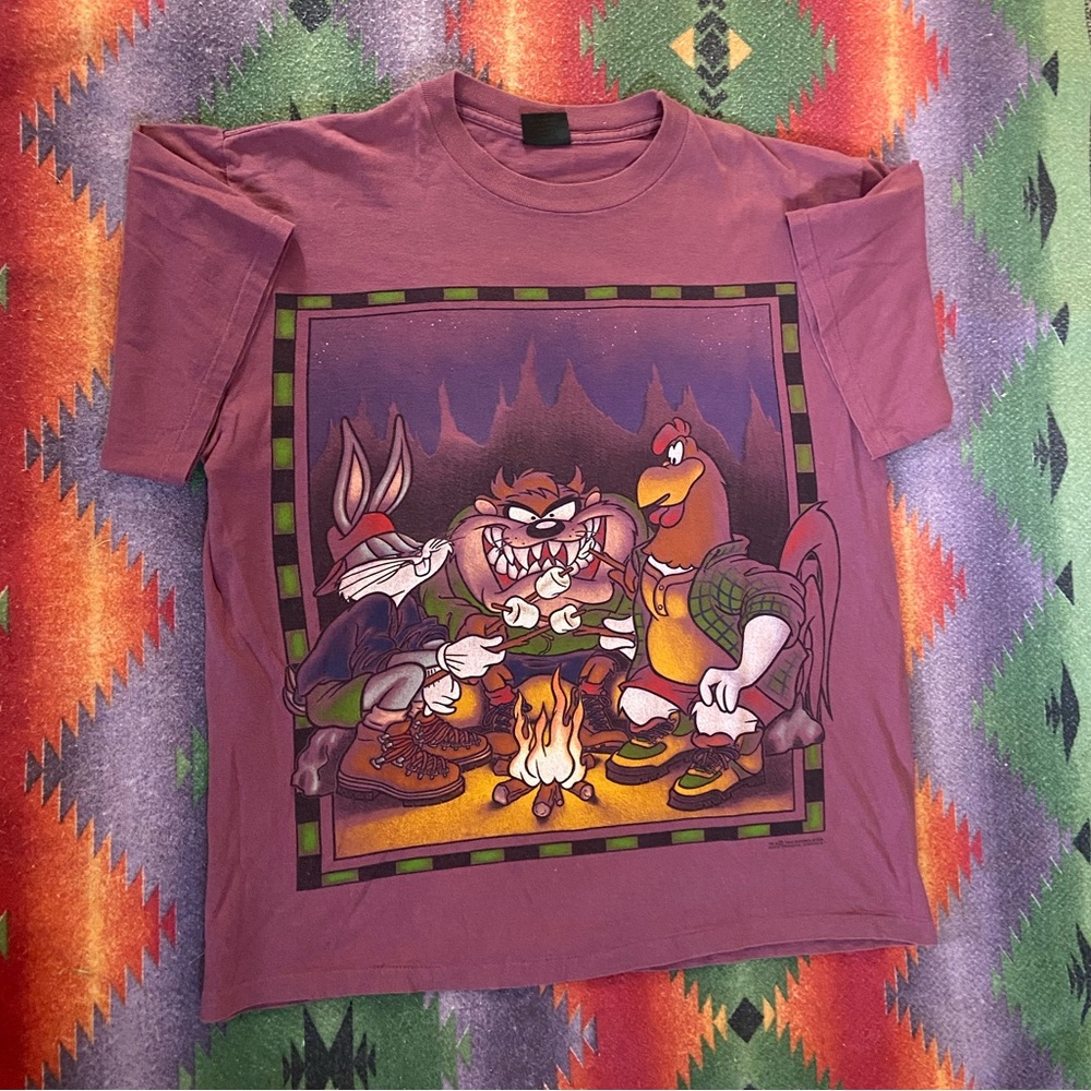 Vintage Looney Tunes 1994 Campfire T Shirt Size Xl Go… - Gem